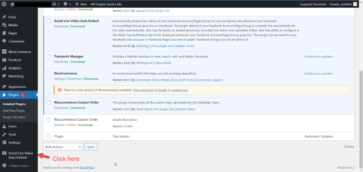 Social Live Video Auto Embed For WordPress - Sleek Algo